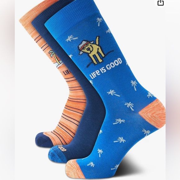 Life Is Good | Underwear & Socks | Life Is Good 3 Pack Crew Socks ...